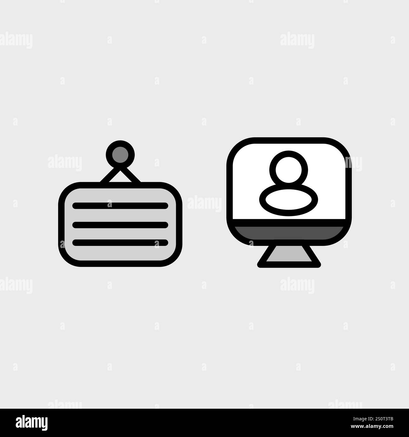 Diploma icon set in Black and White Stock Photos & Images - Alamy