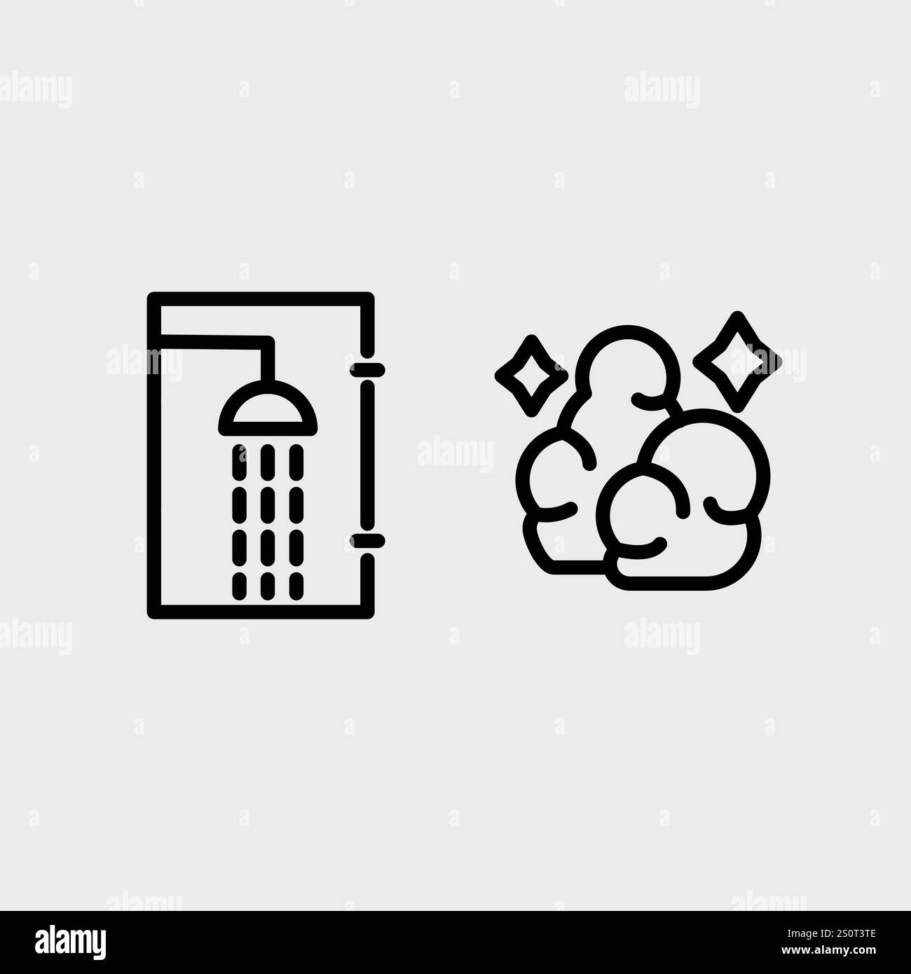 Hygiene and hygiene treatment vector symbol set Stock Vector Image ...