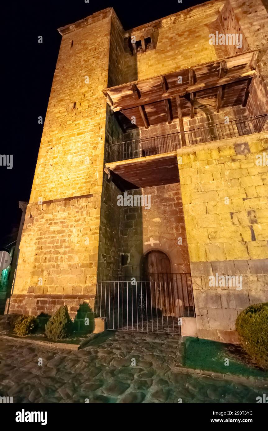 Traditional Architecture of Pyrenees Village of Anso. Huesca. Spain ...