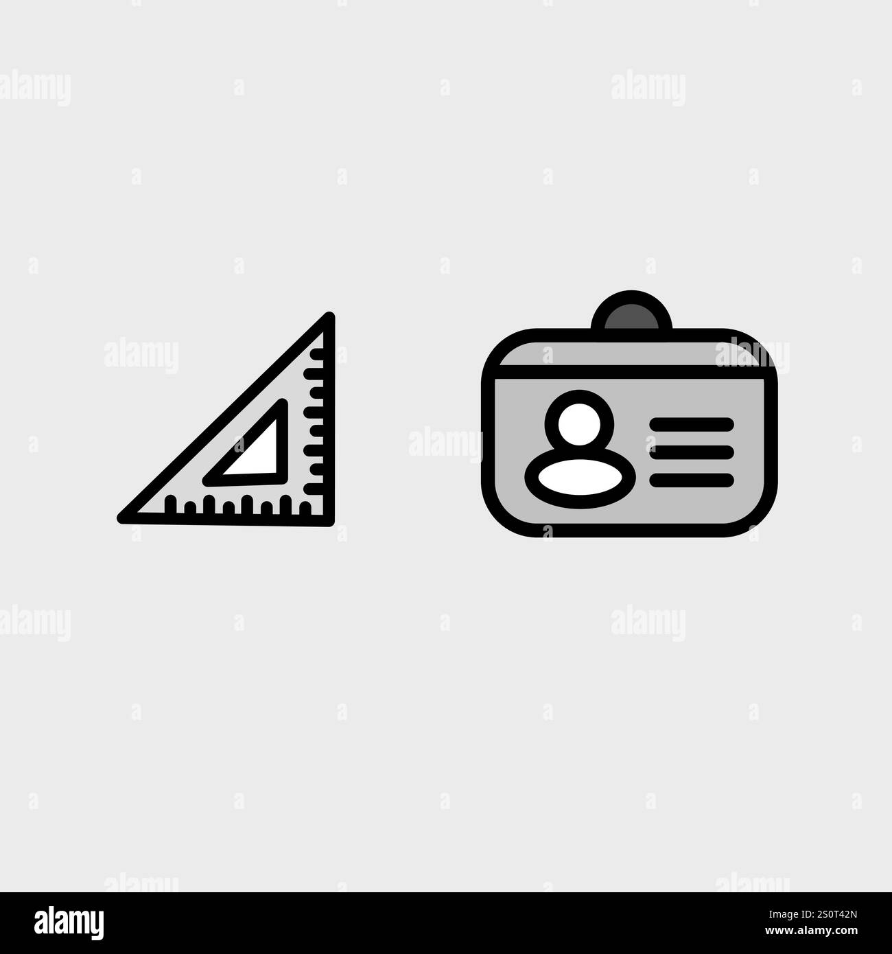 Diploma icon set in Black and White Stock Photos & Images - Alamy