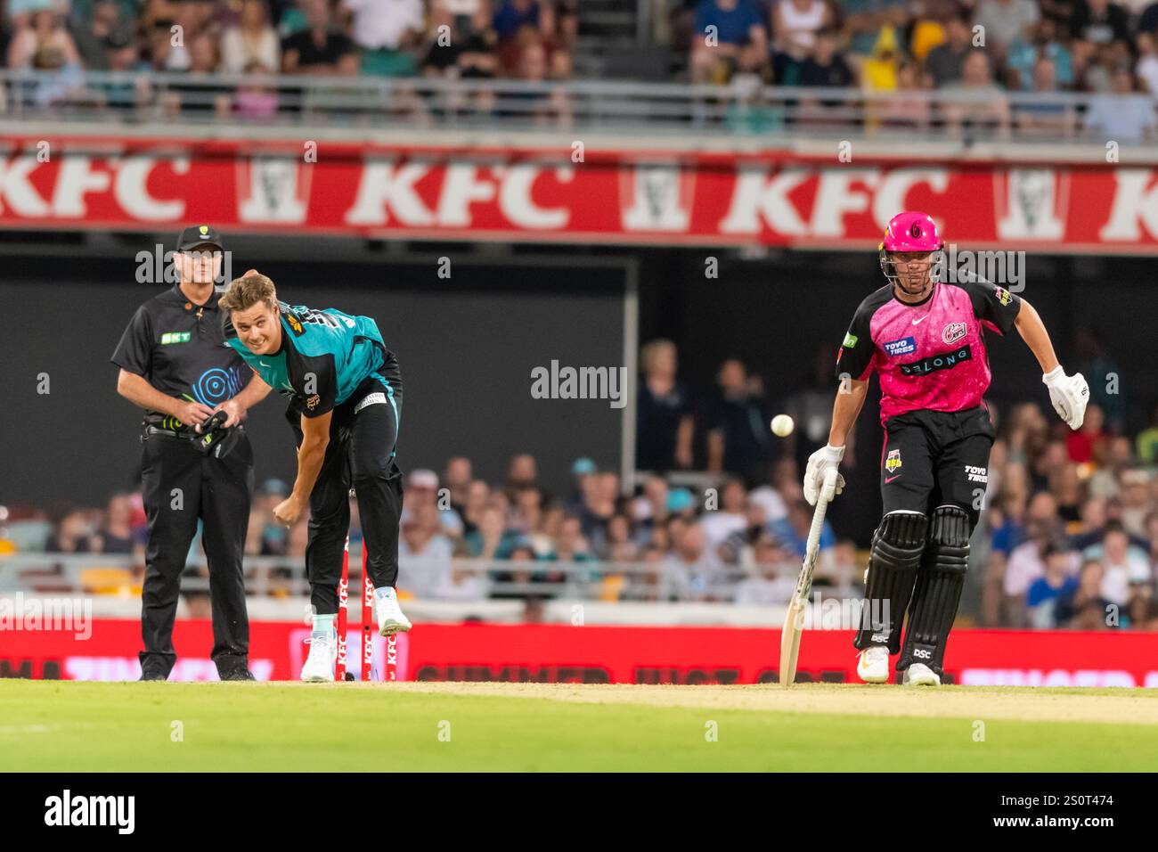 Brisbane, Australia. 29th Dec 2024. Spencer Johnson of Brisbane Heat ...