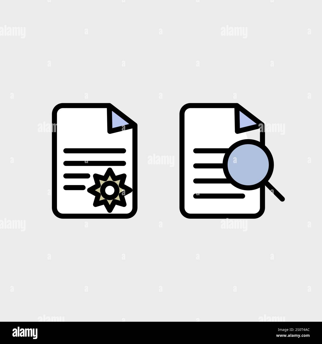 Document symbol vector set Stock Vector Image & Art - Alamy