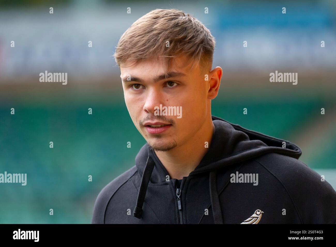 Norwich, UK. 29th Dec, 2024. Callum Doyle of Norwich City arrives ...