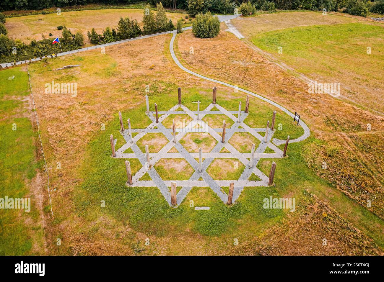 A stone monument called the Tree of Life in a place called Dymnik, near ...
