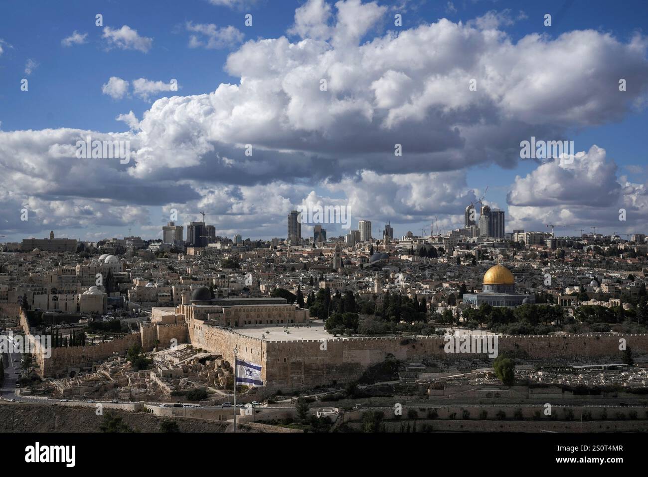 Clouds over the Dome of Rock Mosque at the Al-Aqsa Mosque compound in ...