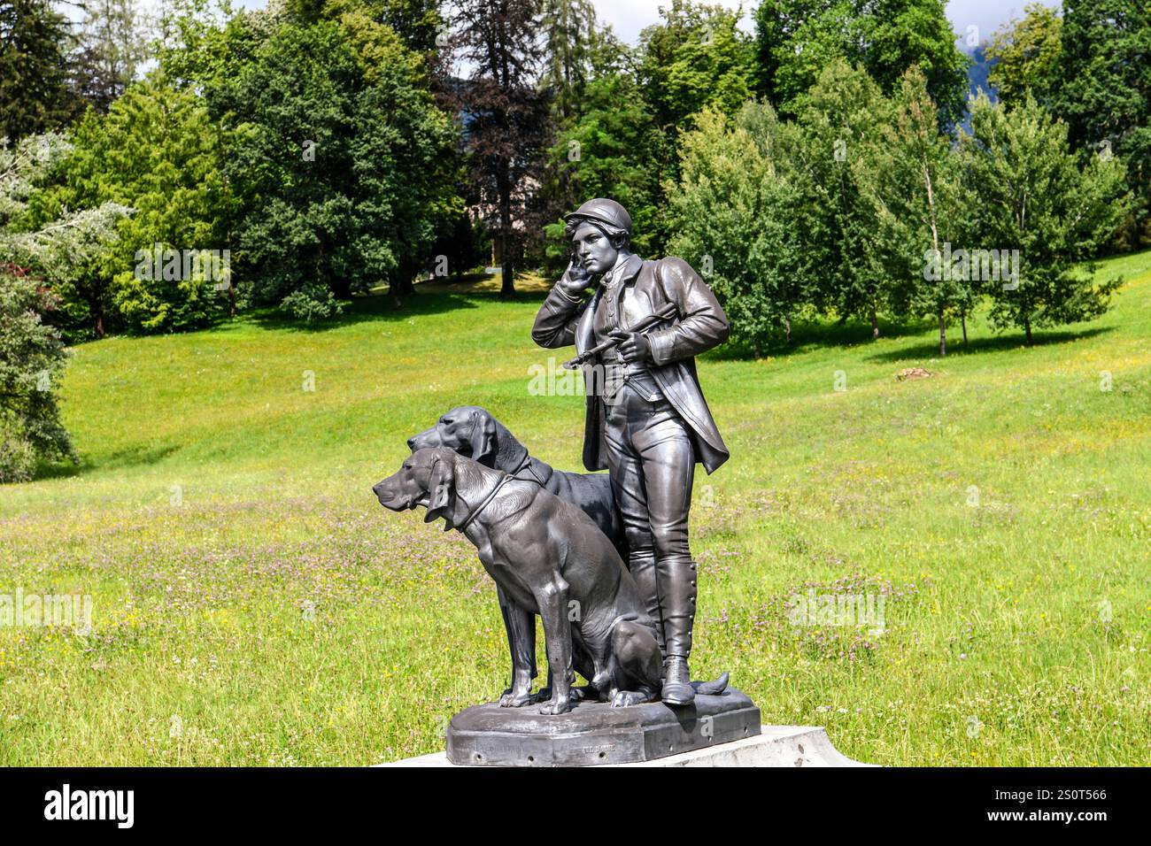 Austria - Bad Ischl - Kaiserpark Statue Stock Photo - Alamy