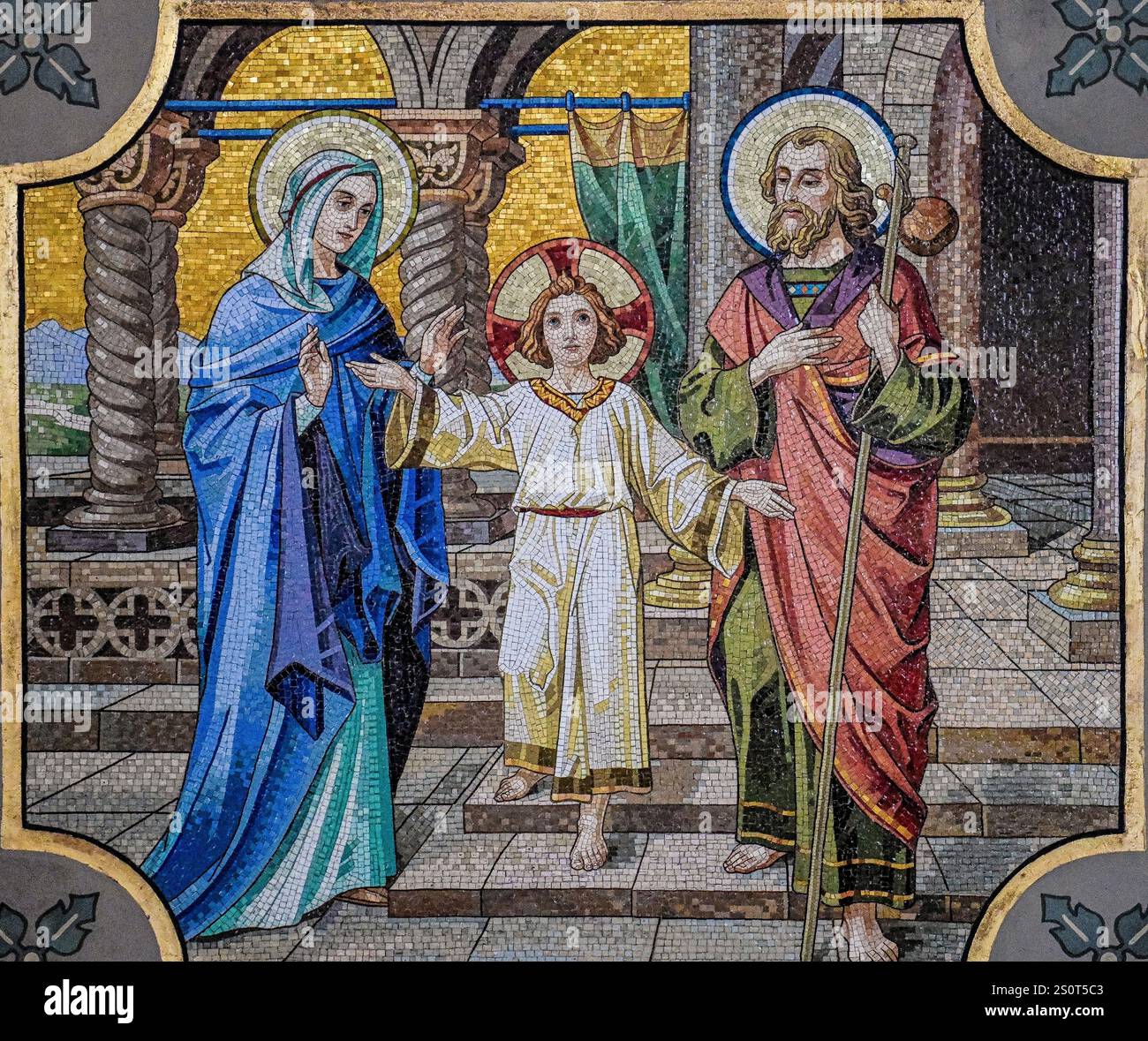 Austria - Bad Ischl - Saint Nicholas parisch church interior - Mosaic ...