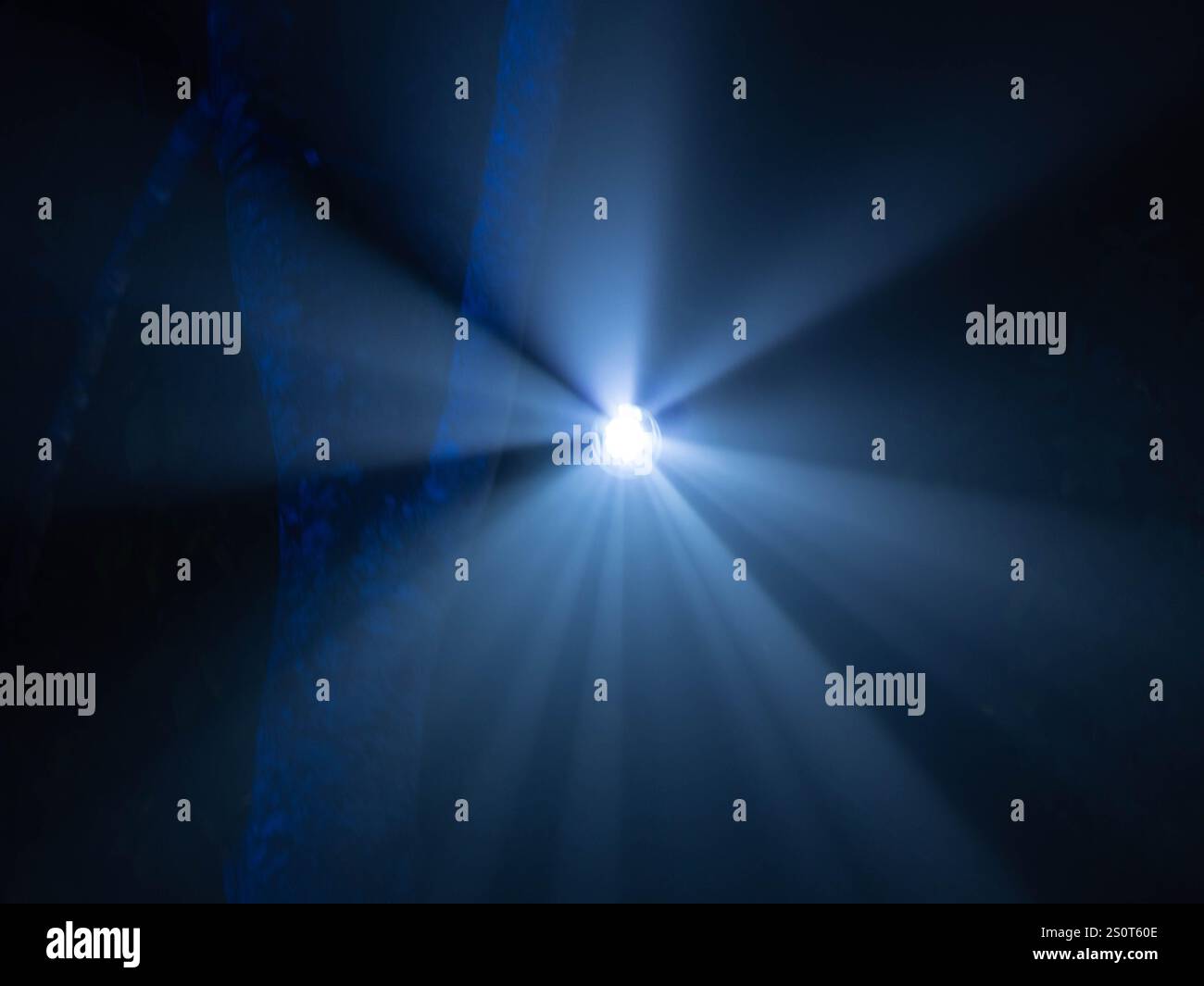 Light show, laser show on black background. Stage lights. Light beams ...