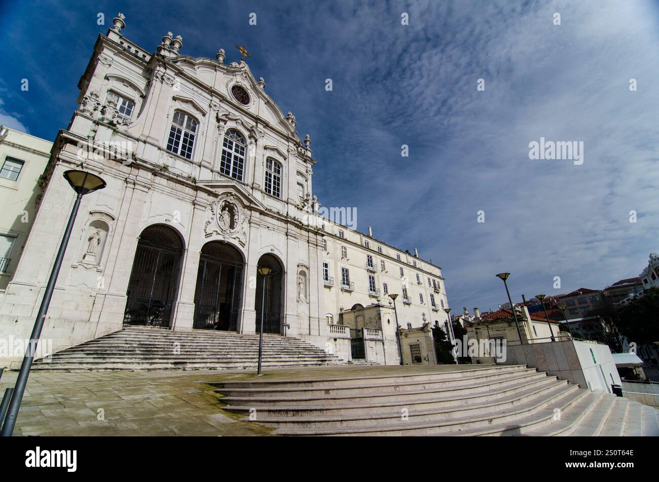 Nossa Senhora das Merces. Church. Bairro Alto, Lisbon, Portugal Stock ...