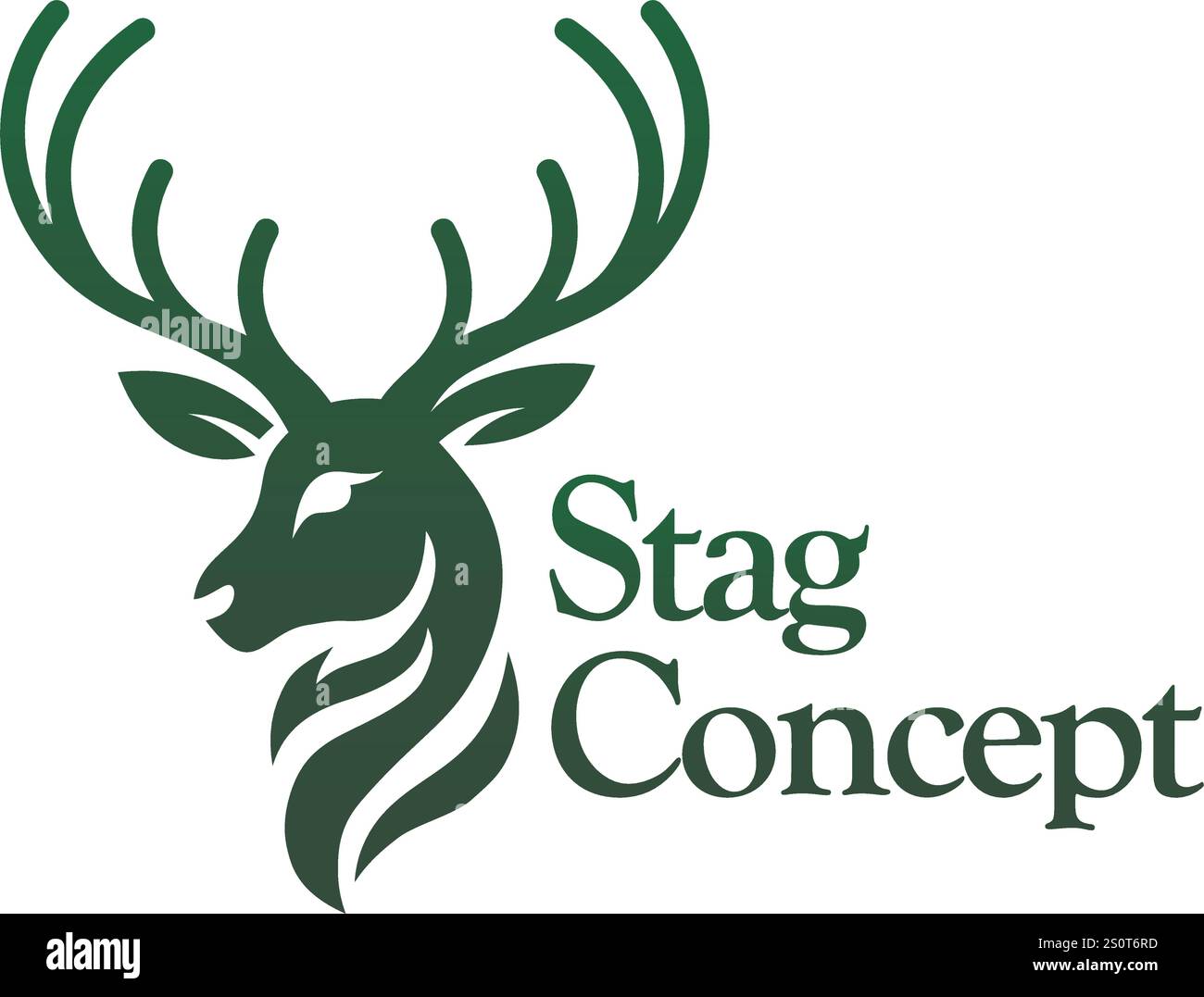 Deer Stag Buck Dear Animal Head Icon Mascot Design Stock Vector Image ...