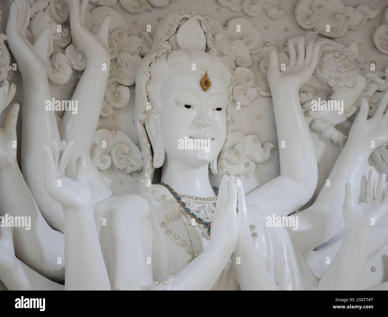 Marble sculpture symbolizing Buddhism in Asia inside a temple in ...