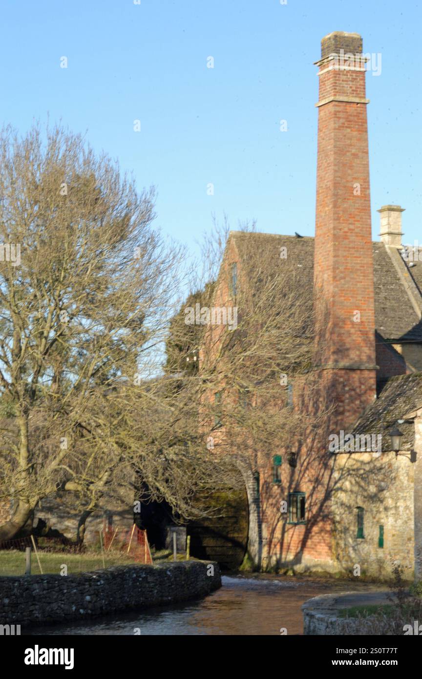 Water Wheel and Mill Lower Slaughter Gloucestershire England UK Stock ...