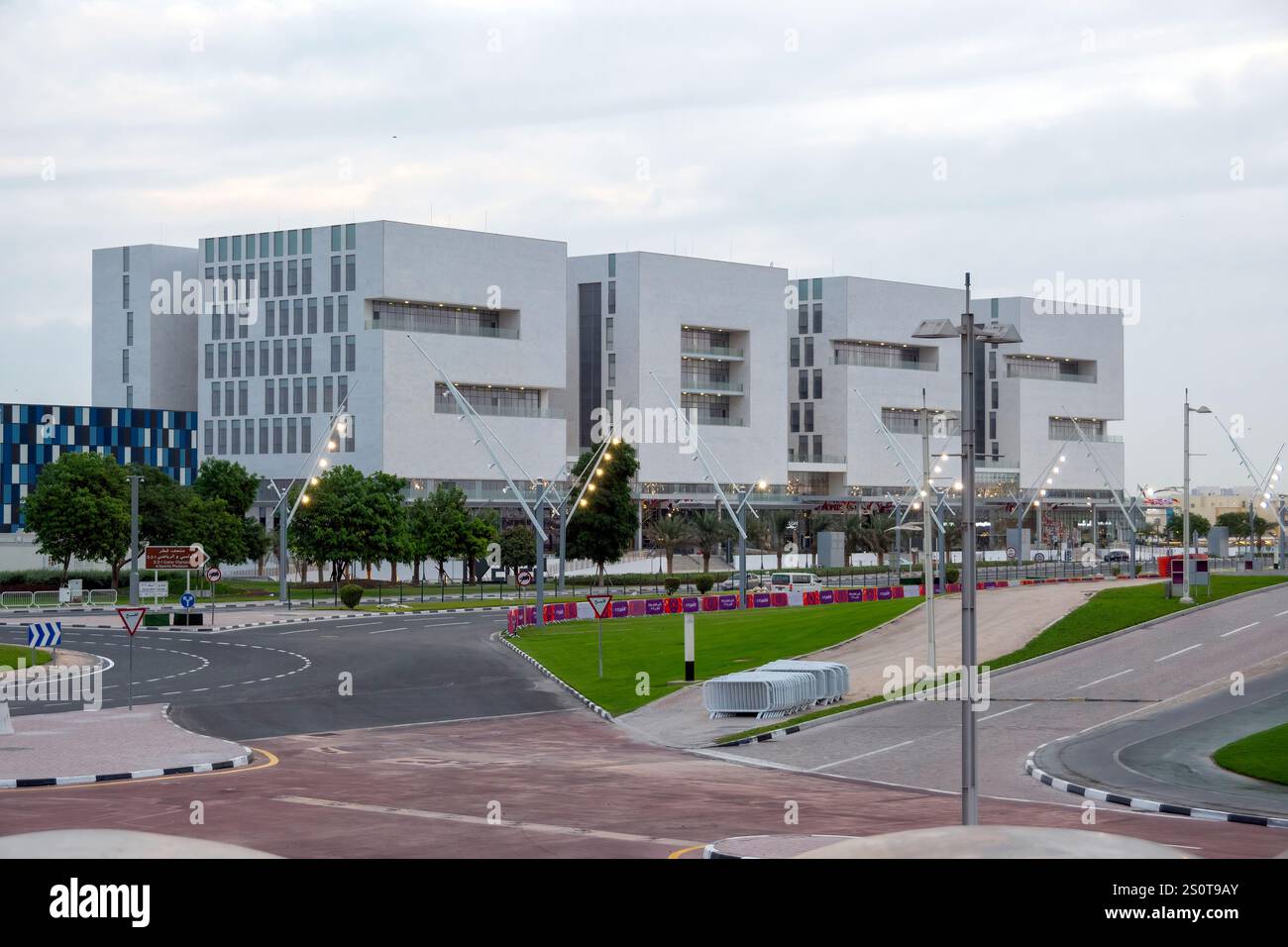 View of the Number 2022 building, located in the Aspire Zone in Doha ...