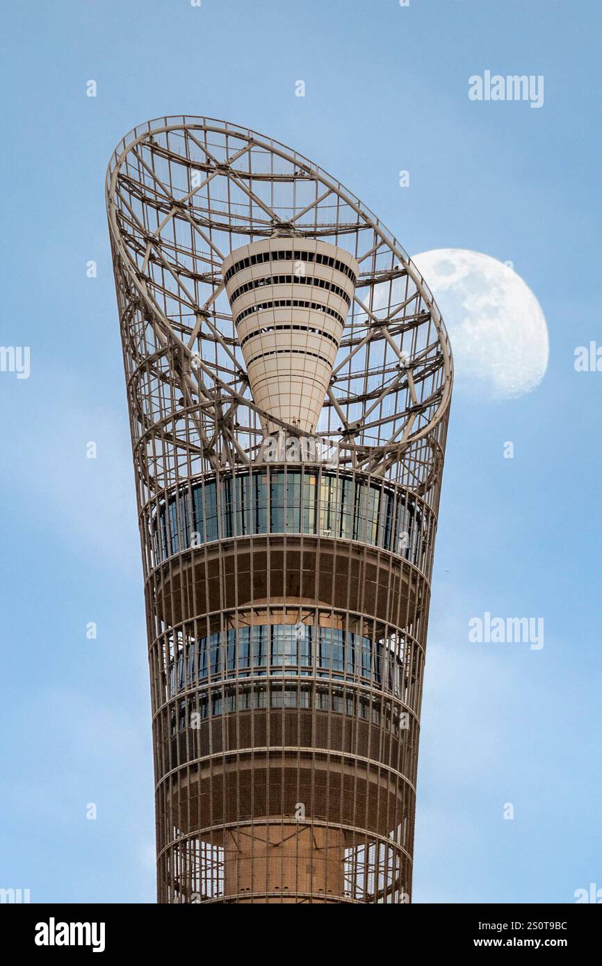 View of the Aspire Tower Torch Doha Hotel. a tallest building in the ...