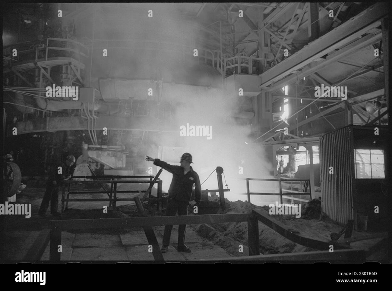 Worker inside a steel factory Pittsburgh, Pennsylvania Stock Photo - Alamy