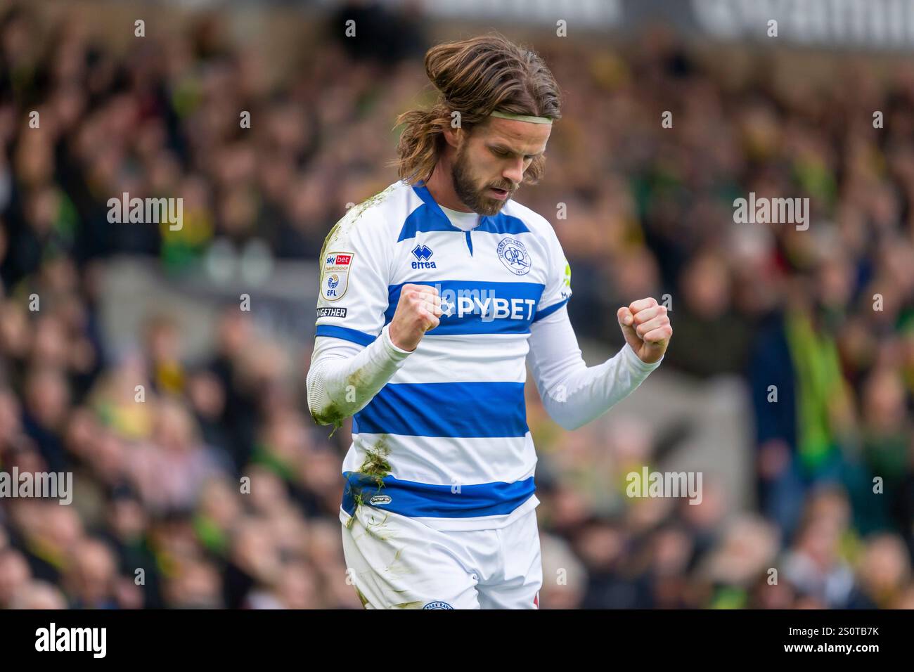Lucas Andersen of Queens Park Rangers wins a free kick during the Sky ...
