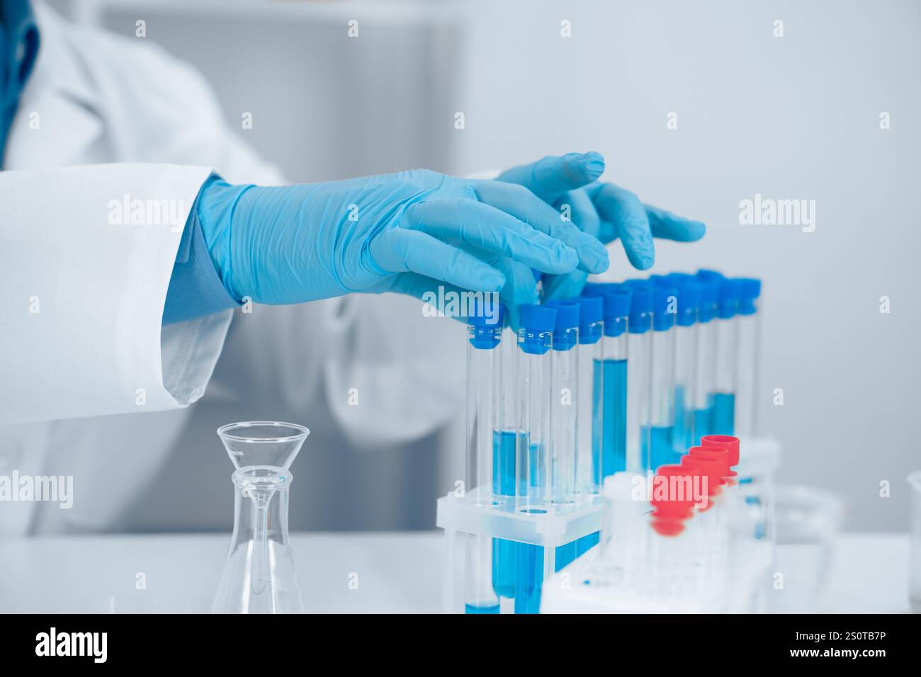 A dedicated scientist conducting a detailed and meticulous experiment ...