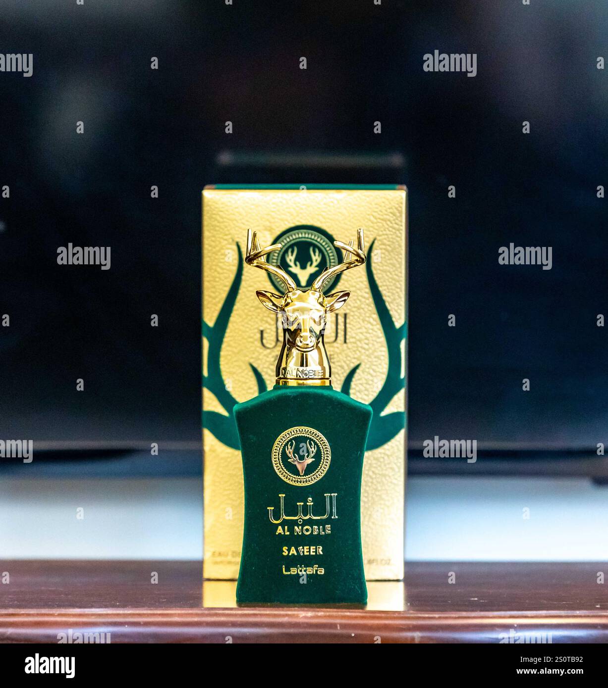 Arabic men's perfume Lataffa Safeer Al Noble Stock Photo - Alamy