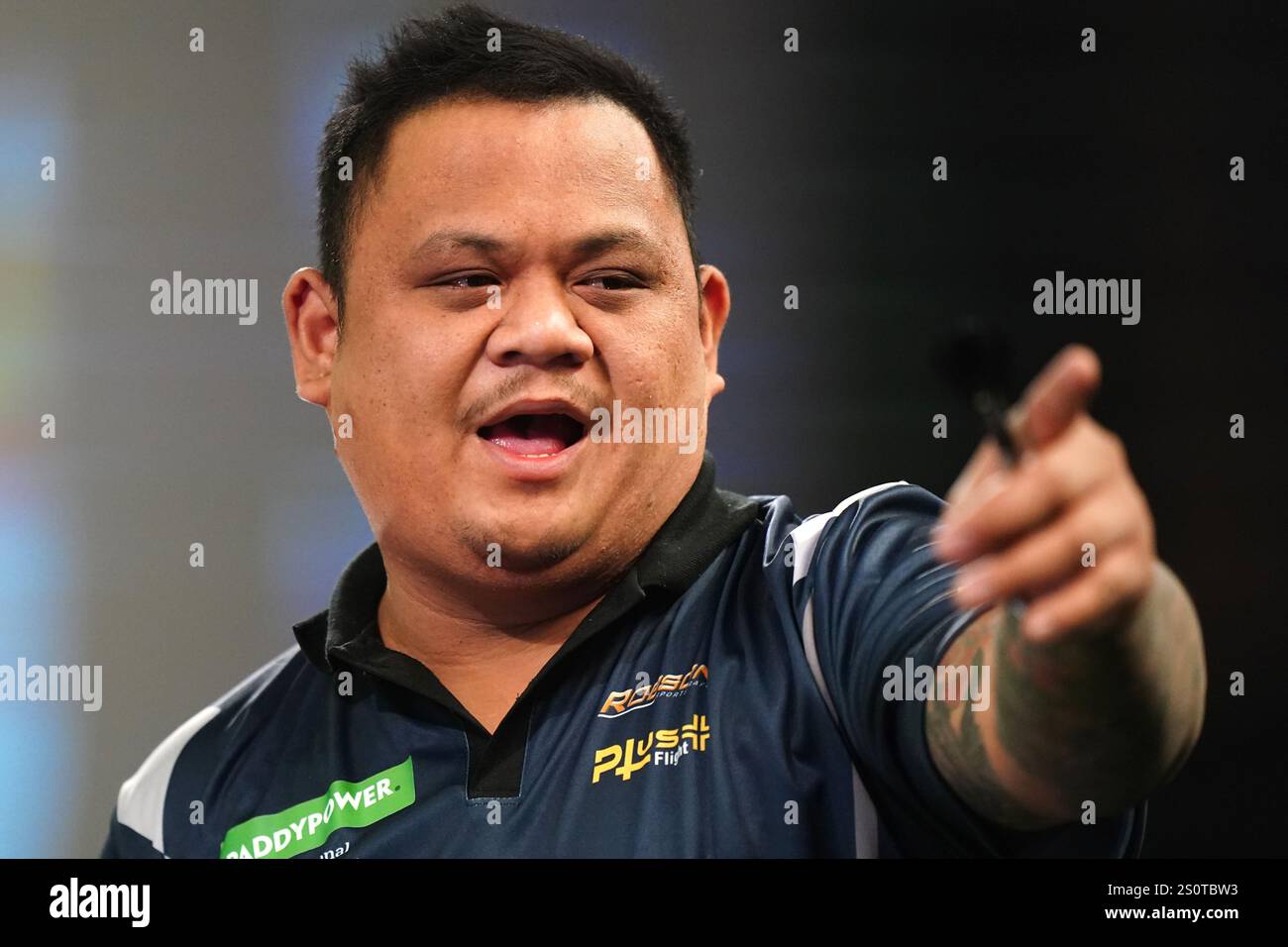 Paolo Nebrida during his third round match against Jeffrey de Graaf ...