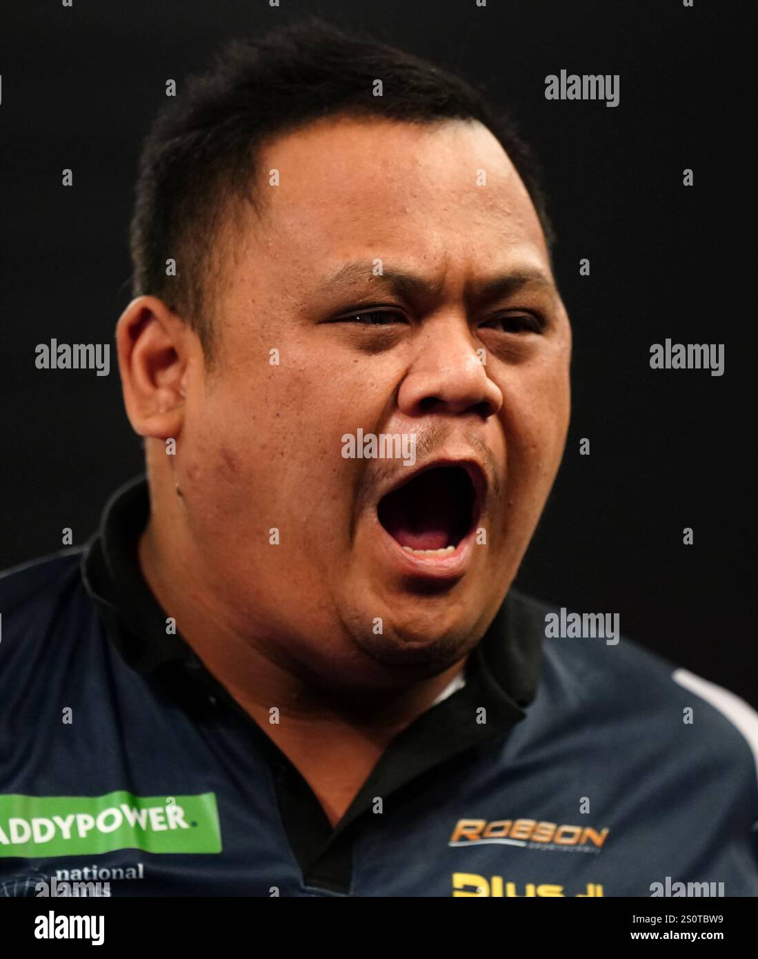 Paolo Nebrida during his third round match against Jeffrey de Graaf ...