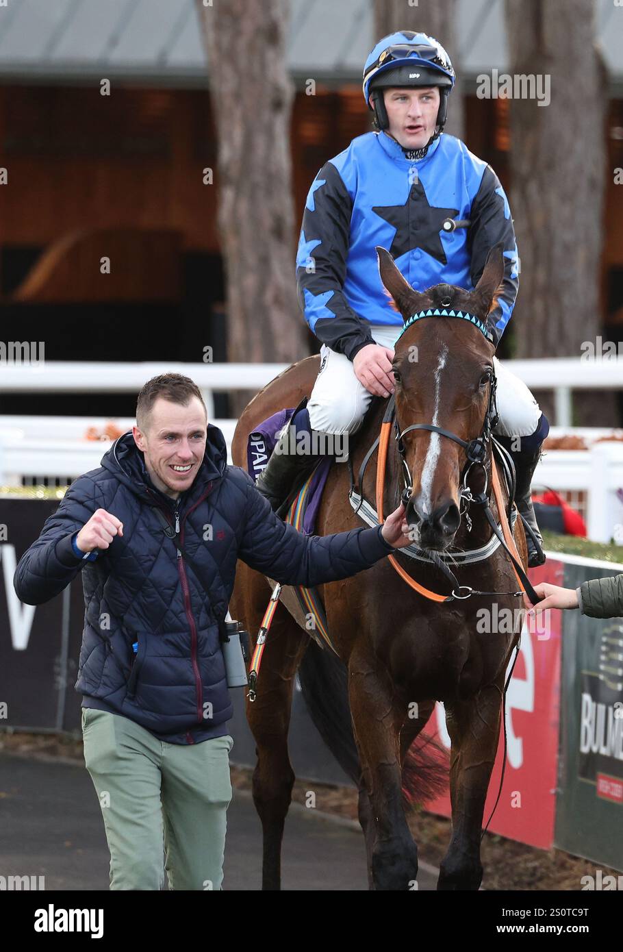 Ol Man Dingle with Ricky Doyle up is lead into the winners enclosure by ...