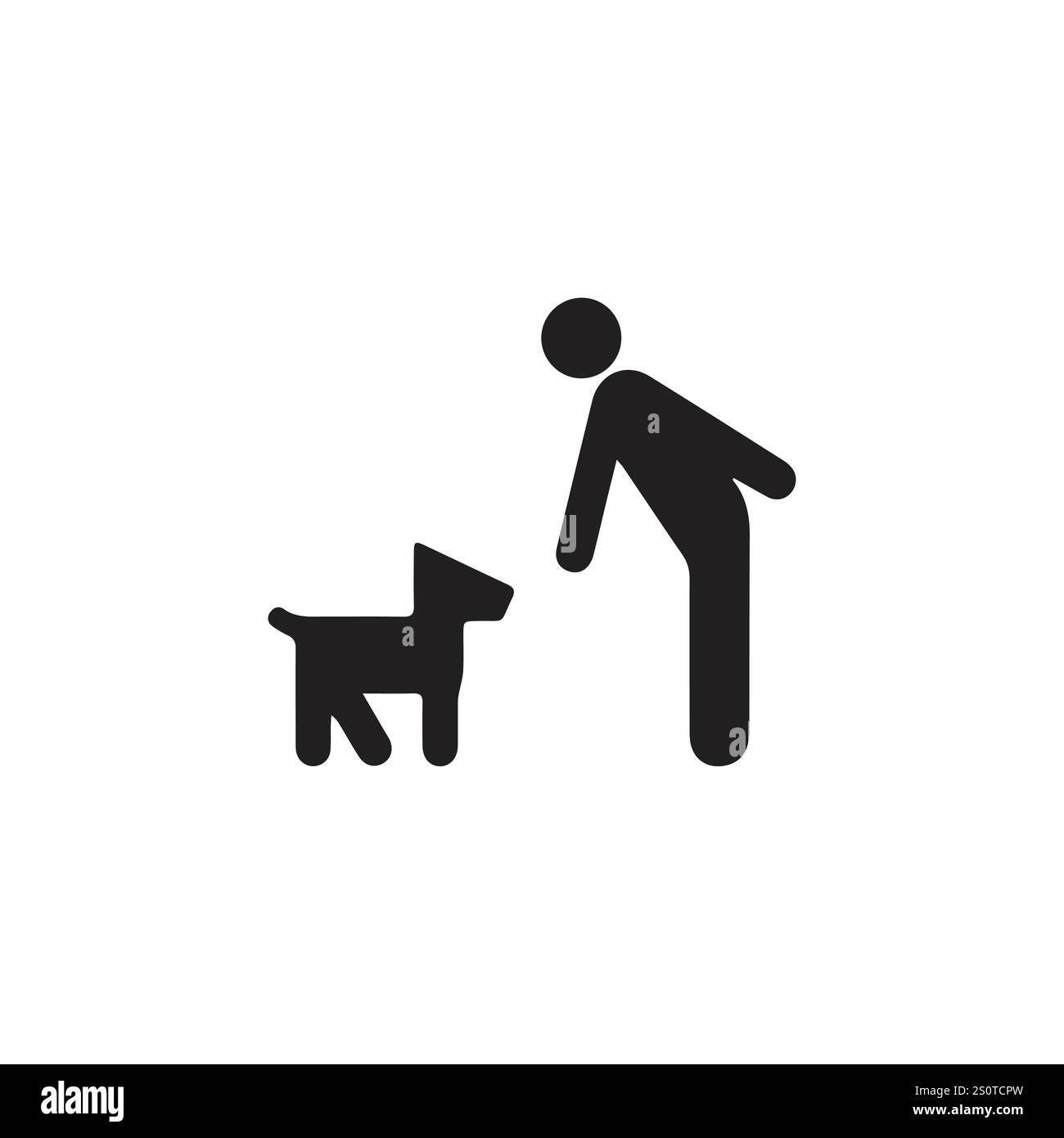 black dog silhouette on white background, Vector silhouette of dog on ...