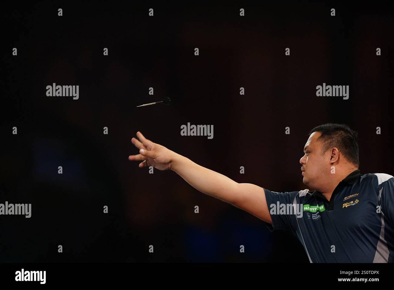 Paolo Nebrida in action during his third round match against Jeffrey de ...