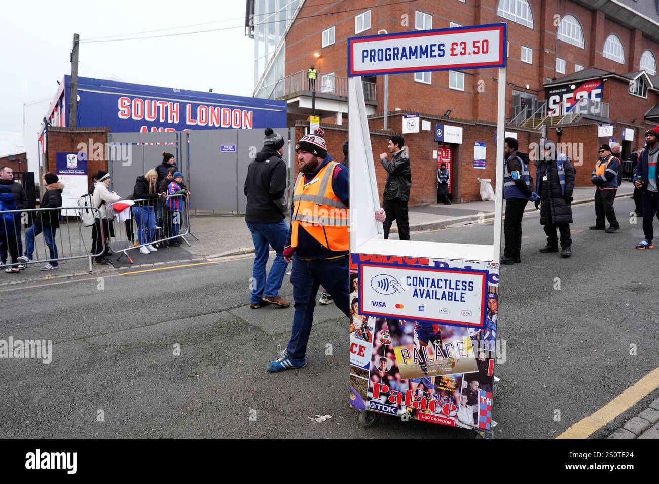A match programme stall ahead of the Premier League match at Selhurst ...