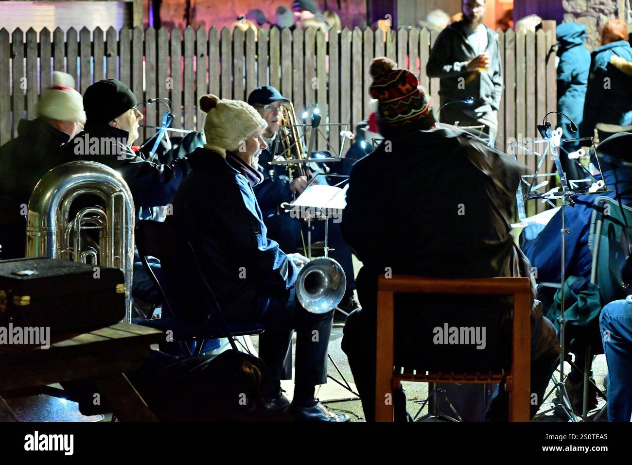 Around the UK - Brass Band playing outside the Public House 30th Nov ...