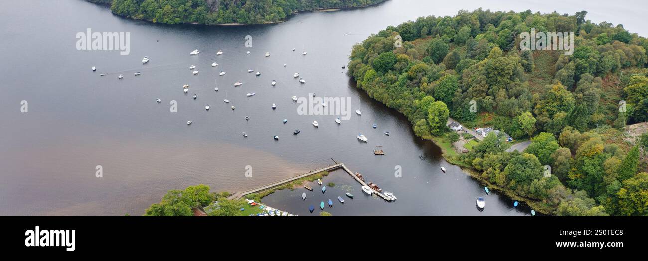 Aerial view of Balmaha Scottish village at Loch Lomond Stock Photo - Alamy