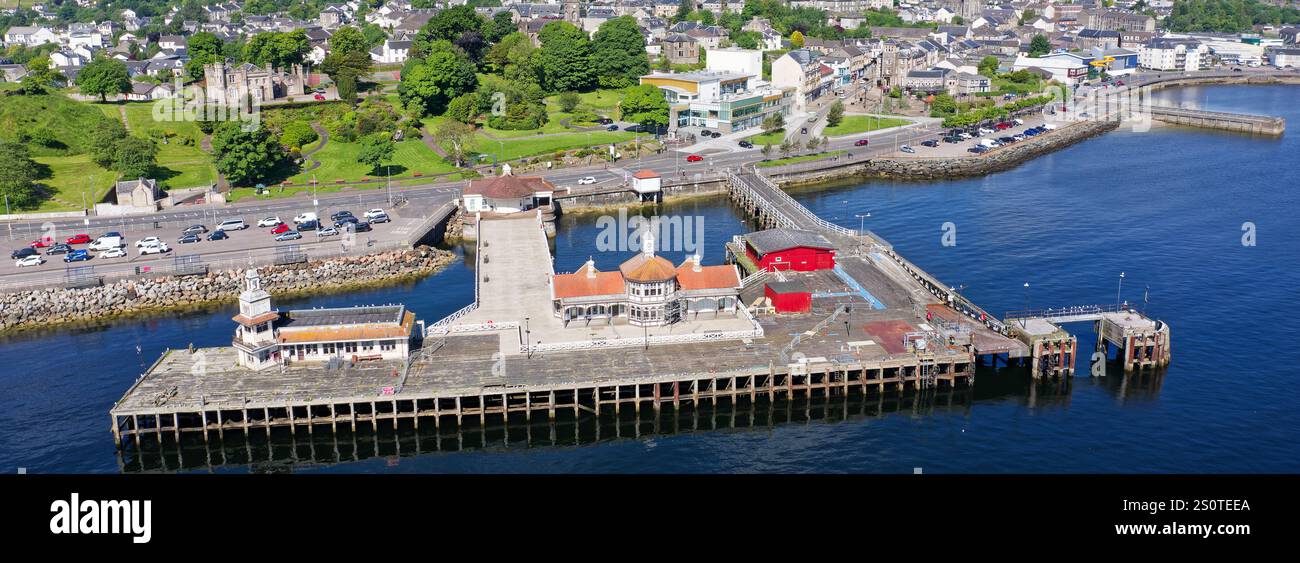 Dunoon town centre in Scotland aerial view from above Stock Photo - Alamy