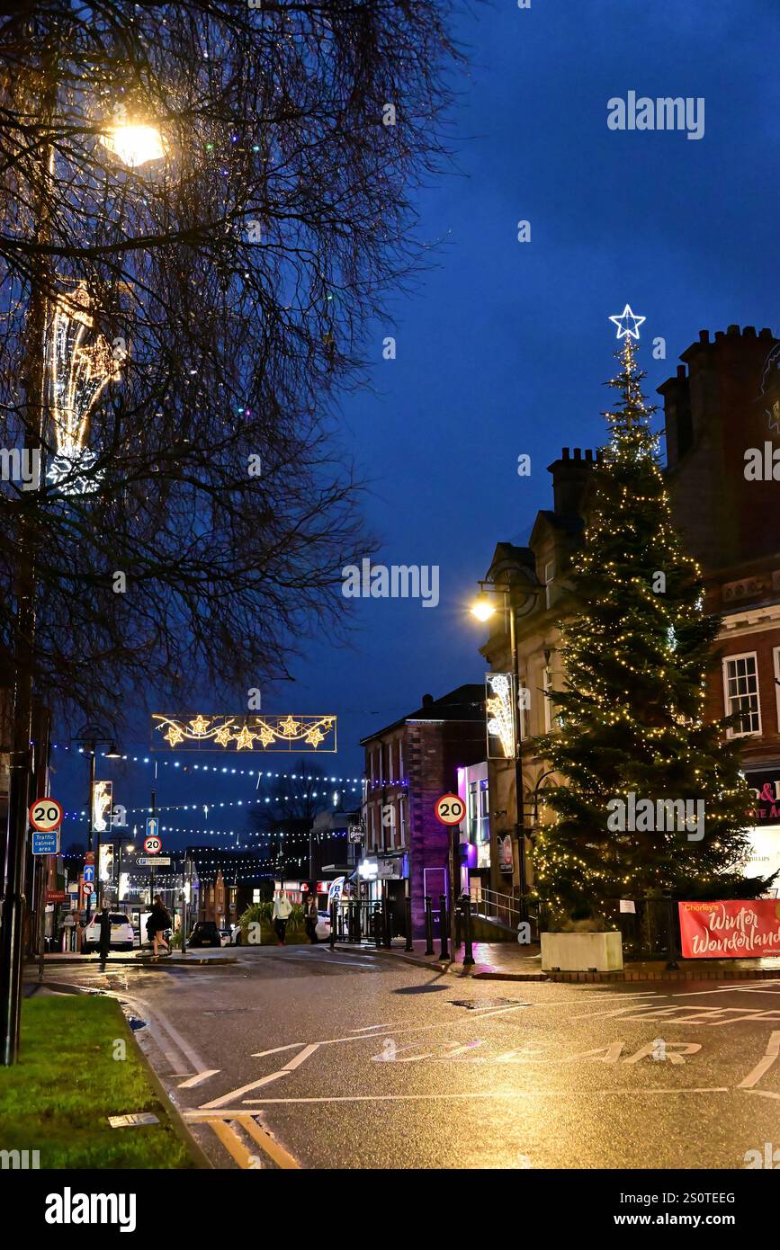 Around the UK - Chorley Town Centre at Christmas 2004 Stock Photo - Alamy