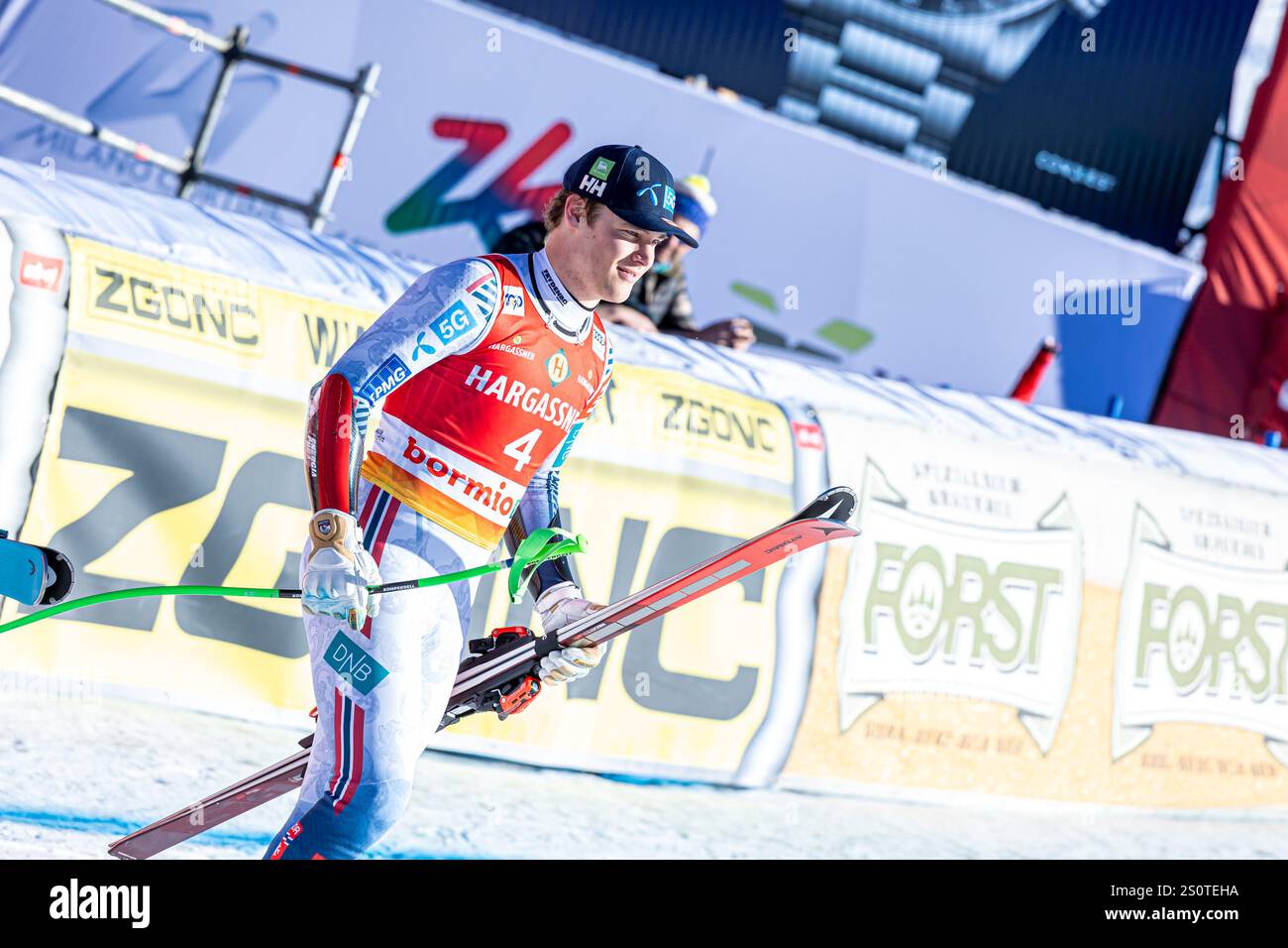 Bormio, Italy. 29th Dec, 2024. Podium with MOELLER Fredrik NOR ...