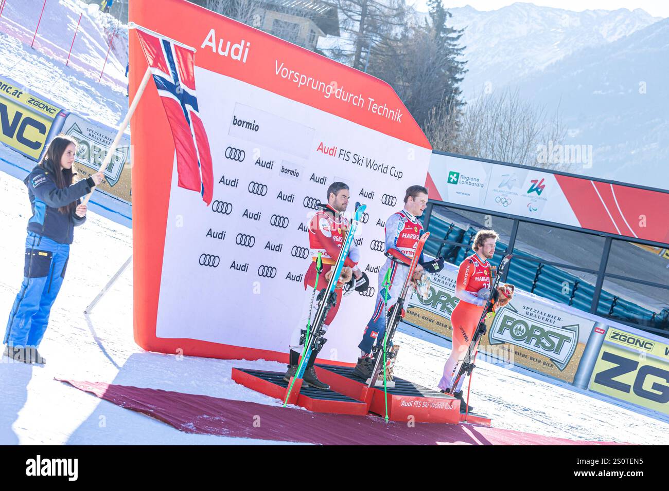 Podium with MOELLER Fredrik NOR, KRIECHMAYR Vincent AUT and MONNEY ...