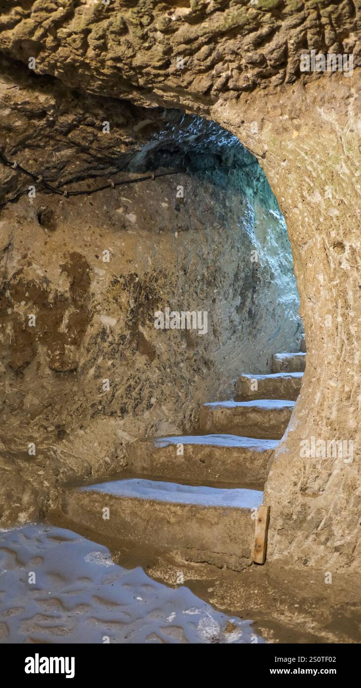 Derinkuyu in Cappadocia, Turkey, is famous for its large multi-level ...