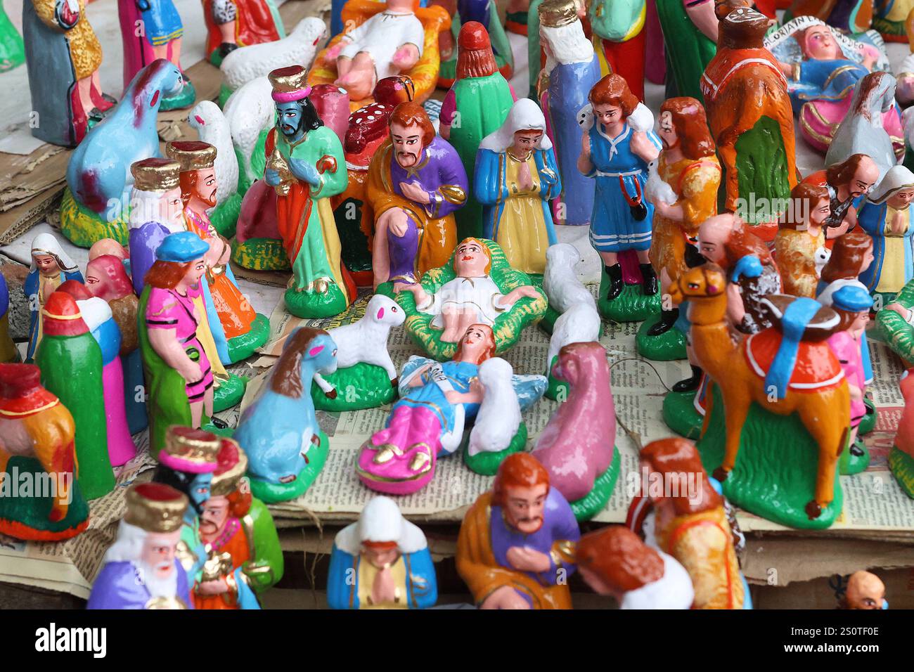 Nativity scene figures for sale in Pondicherry, Tamil Nadu, India Stock ...