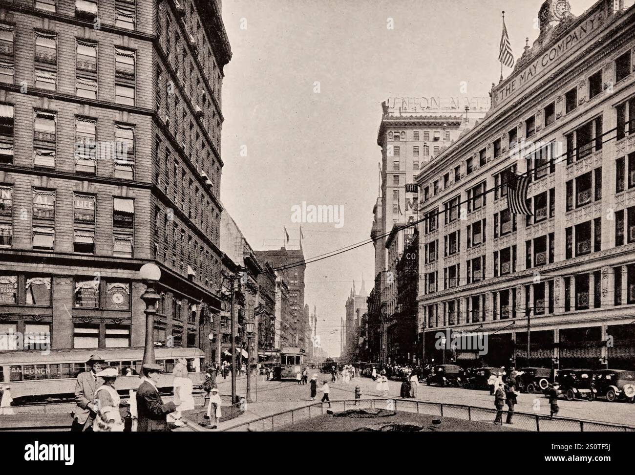 Famous Euclid Avenue, Cleveland, Ohio, looking east from square, 1919 ...