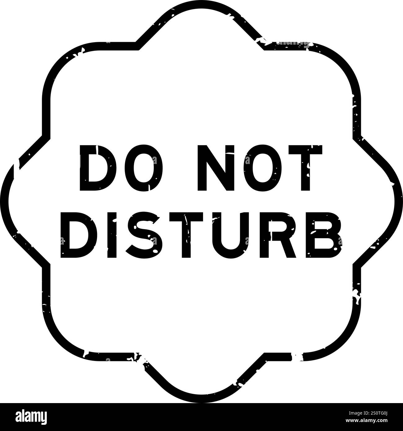 Grunge black do not disturb word rubber seal stamp on white background ...