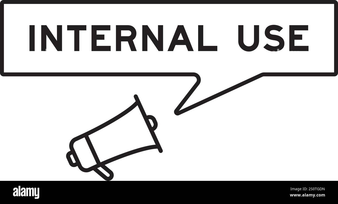 Megaphone icon with speech bubble in word internal use on white ...