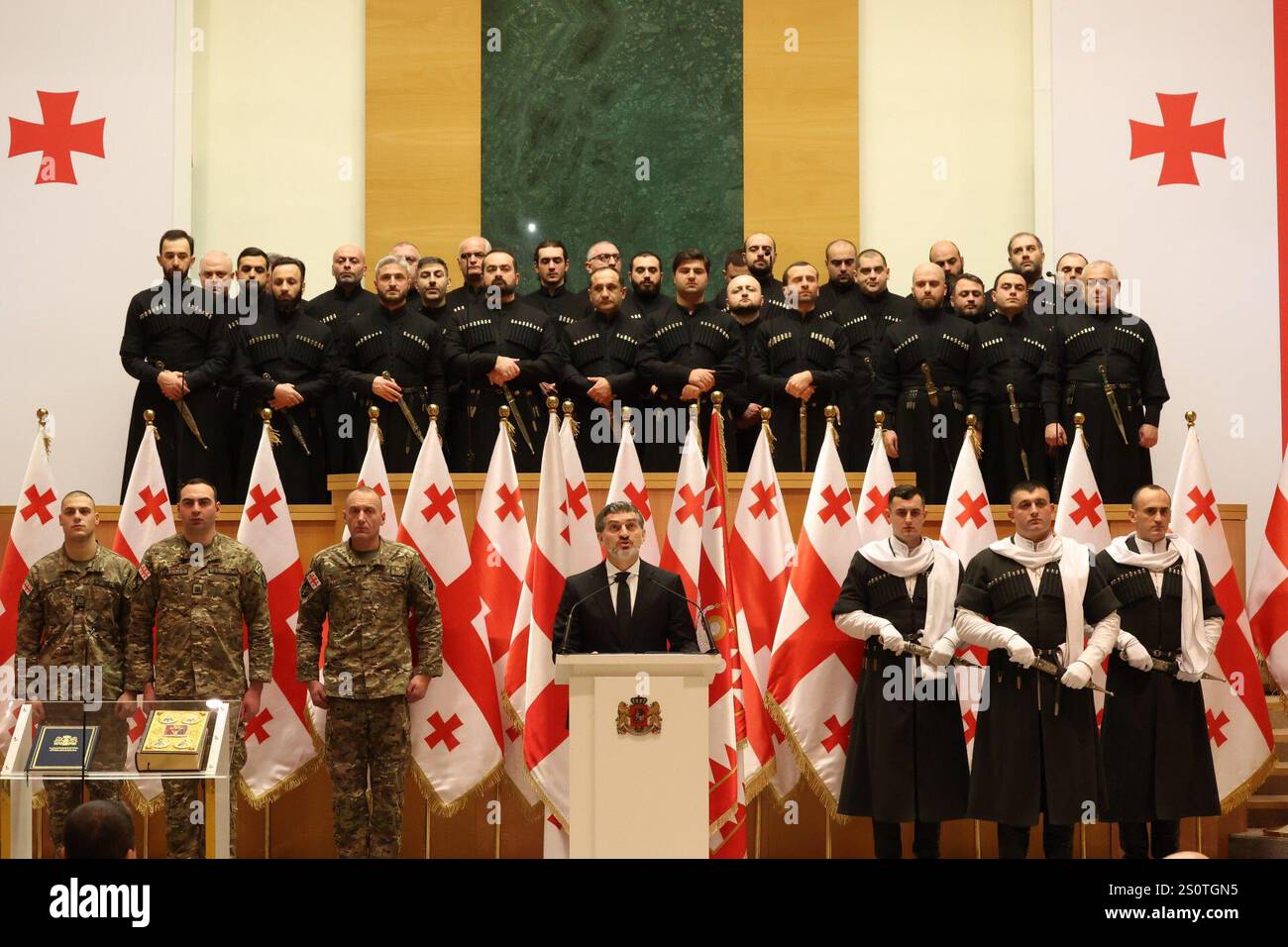 (241229) -- TBILISI, Dec. 29, 2024 (Xinhua) -- Mikheil Kavelashvili ...