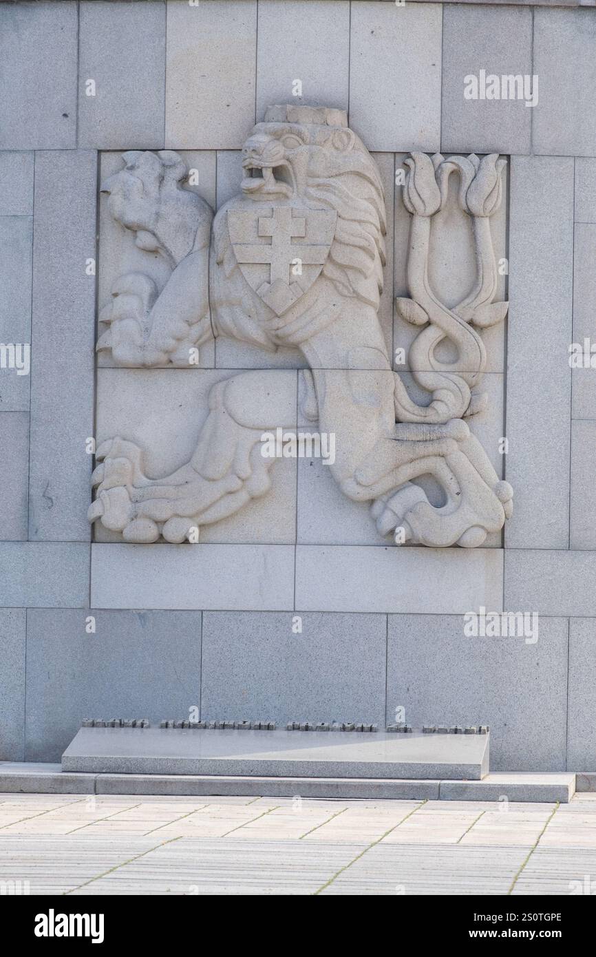 Czech Coat of Arms, Monument to Jan Zizka, Vitkov Hill. Prague, Czech ...