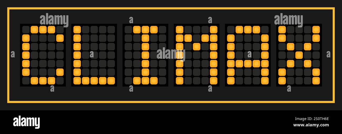 Orange color led banner in word climax on black background Stock Vector ...