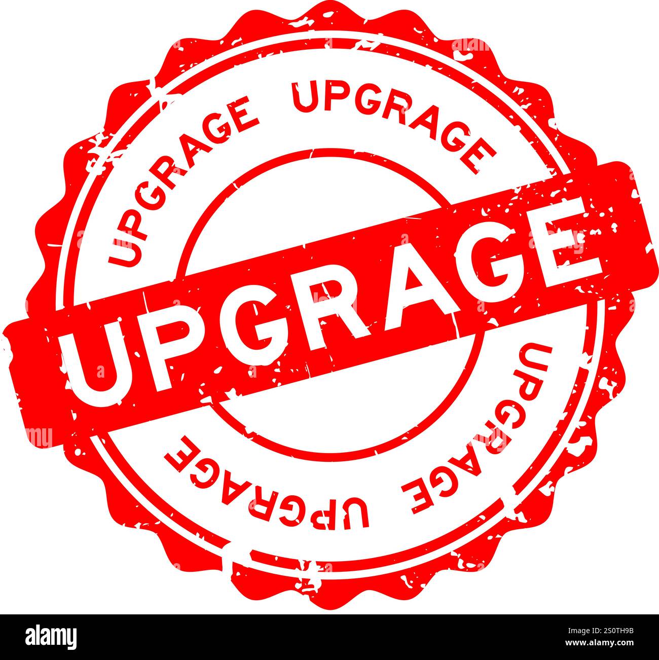 Grunge red upgrade word round rubber seal stamp on white background Stock Vector Image & Art - Alamy
