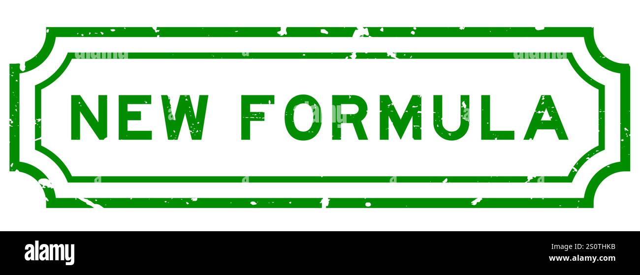 Grunge green new formula word rubber seal stamp on white background Stock Vector Image & Art - Alamy