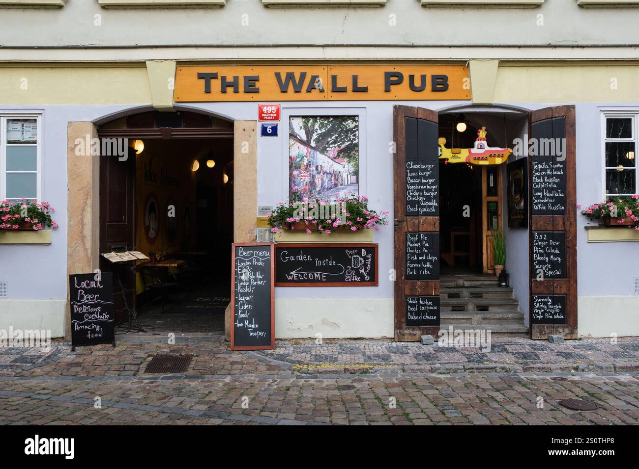 The Wall Pub, near the John Lennon Wall, Prague, Czechia, Czech ...