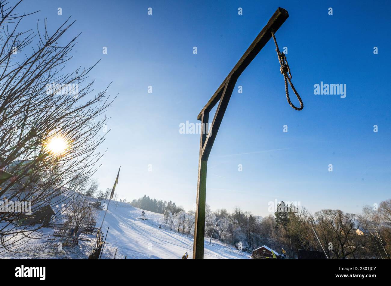 Mnichovice, Czech Republic. 29th Dec, 2024. Ski slope preparation for ...