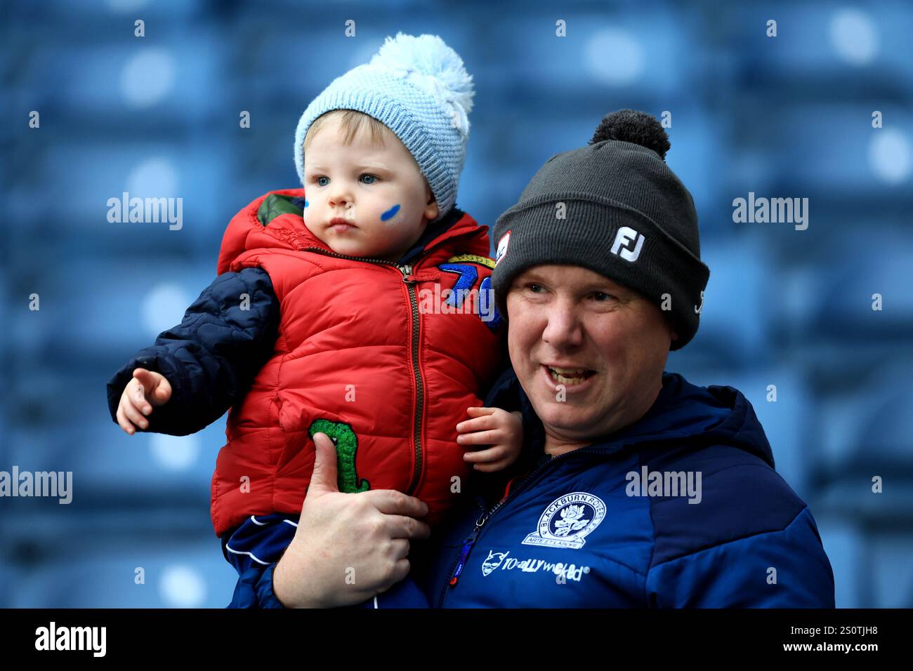 Blackburn Rovers fans show their support prior to the Sky Bet ...