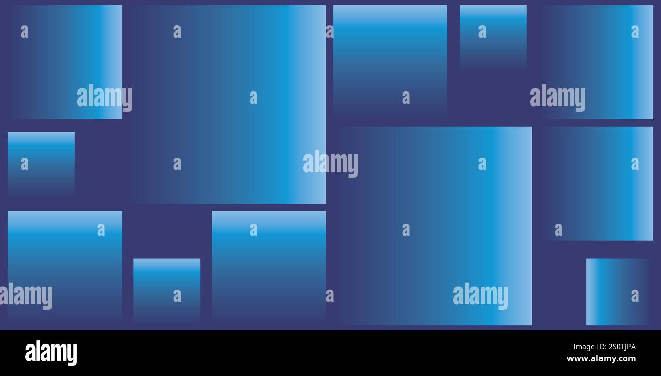 Simple Rectangular Tiled Frames of Various Sizes, Colored in Shades of ...