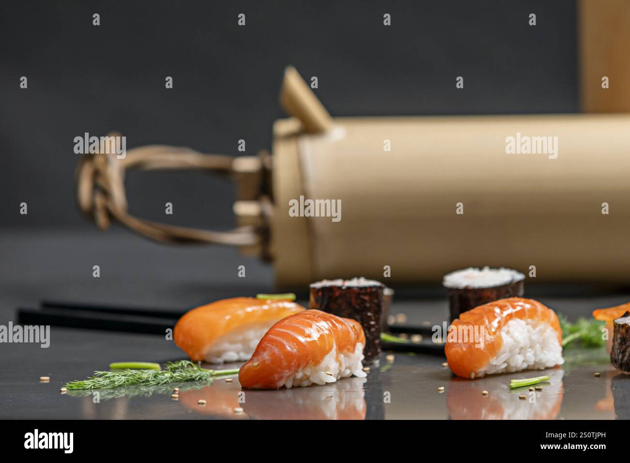 Salmon: Mild and fatty, salmon is a favorite around the world Stock ...