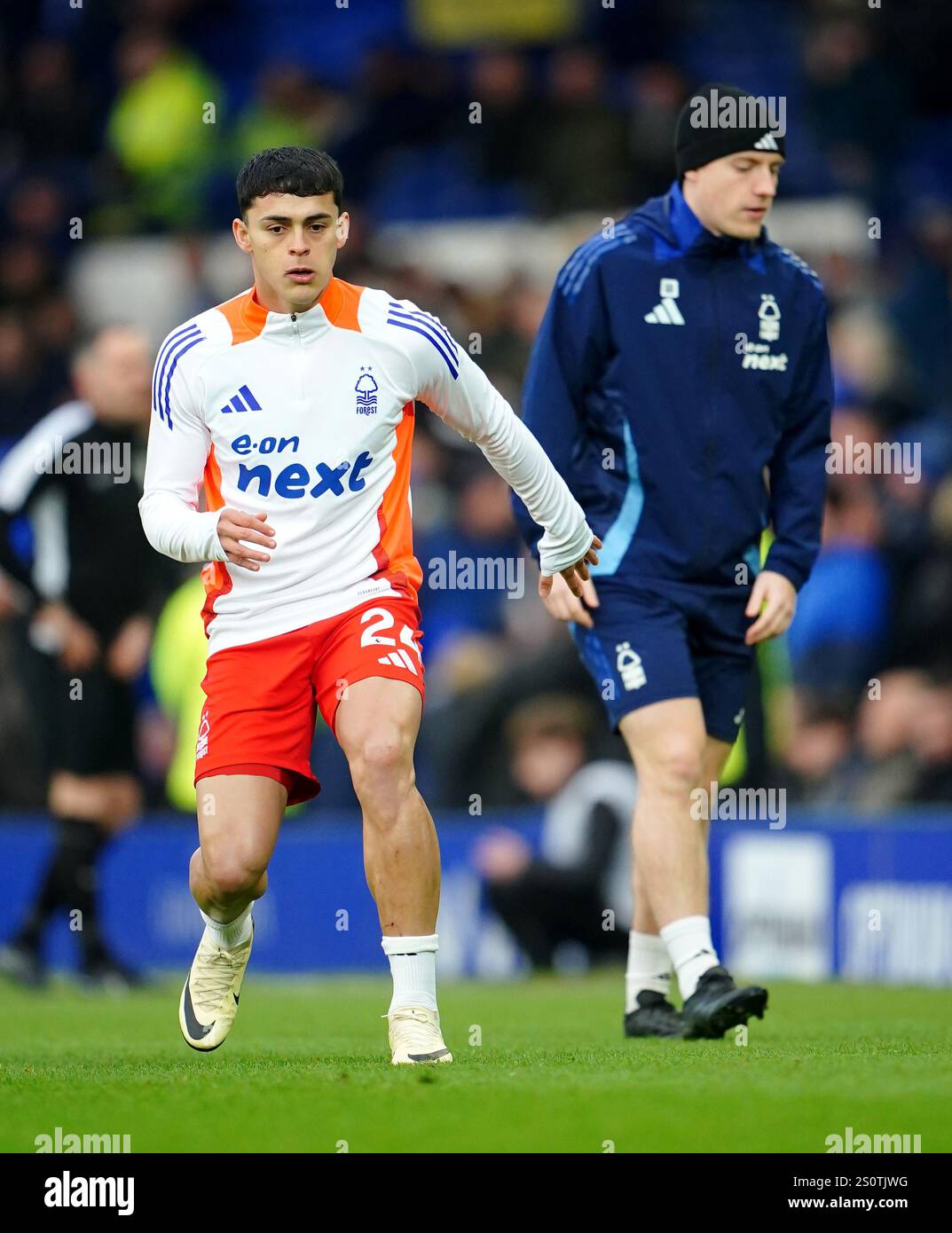 Nottingham Forest's Ramon Sosa warming up ahead of the Premier League ...